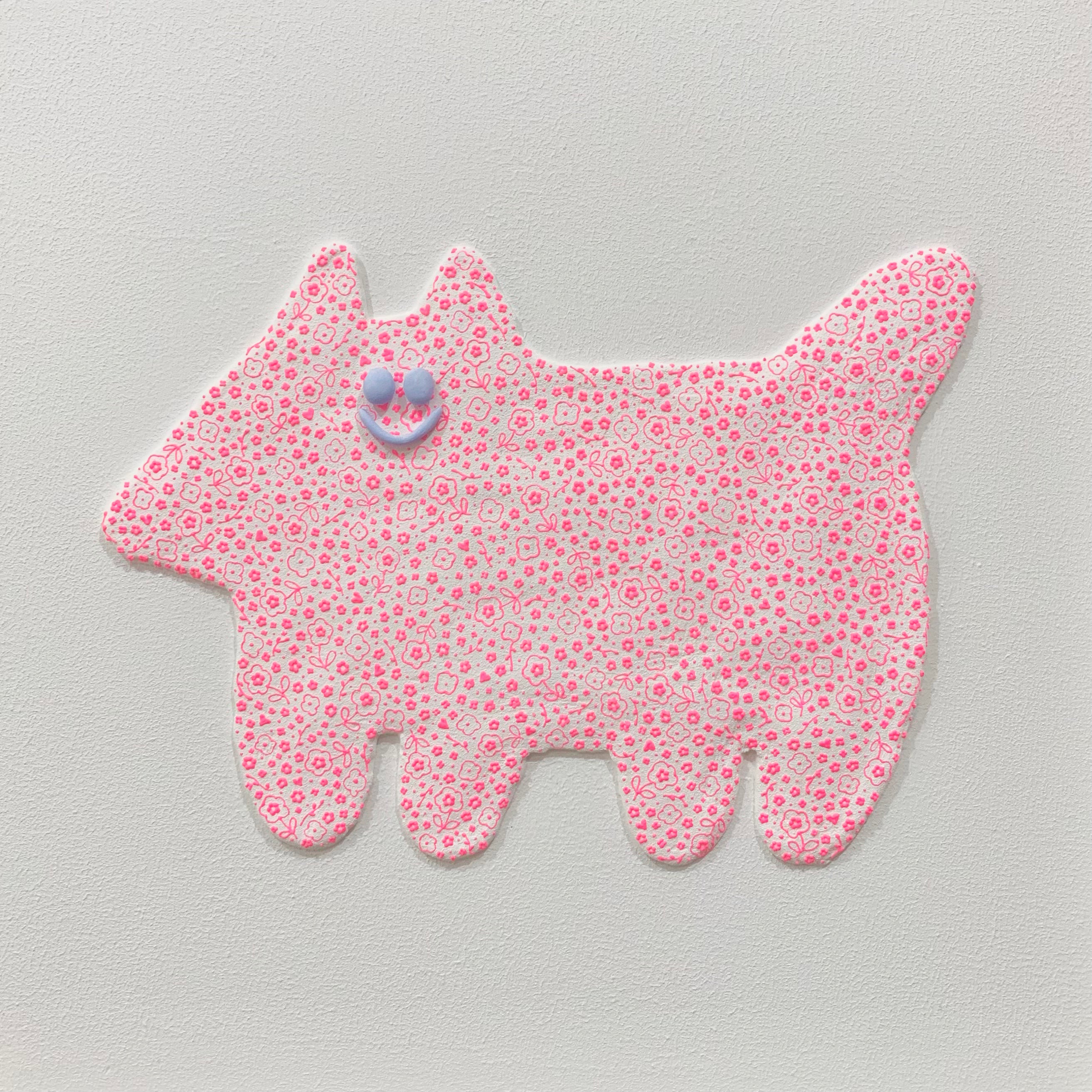 Dogs that reflect you / White and Fluorescent pink by MEG... – +ART ...
